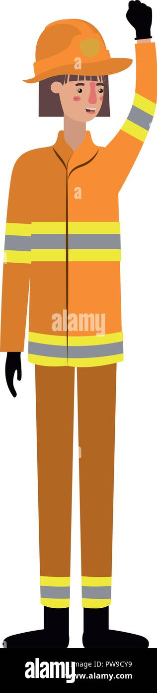 Firewoman cartoon hi-res stock photography and images - Alamy
