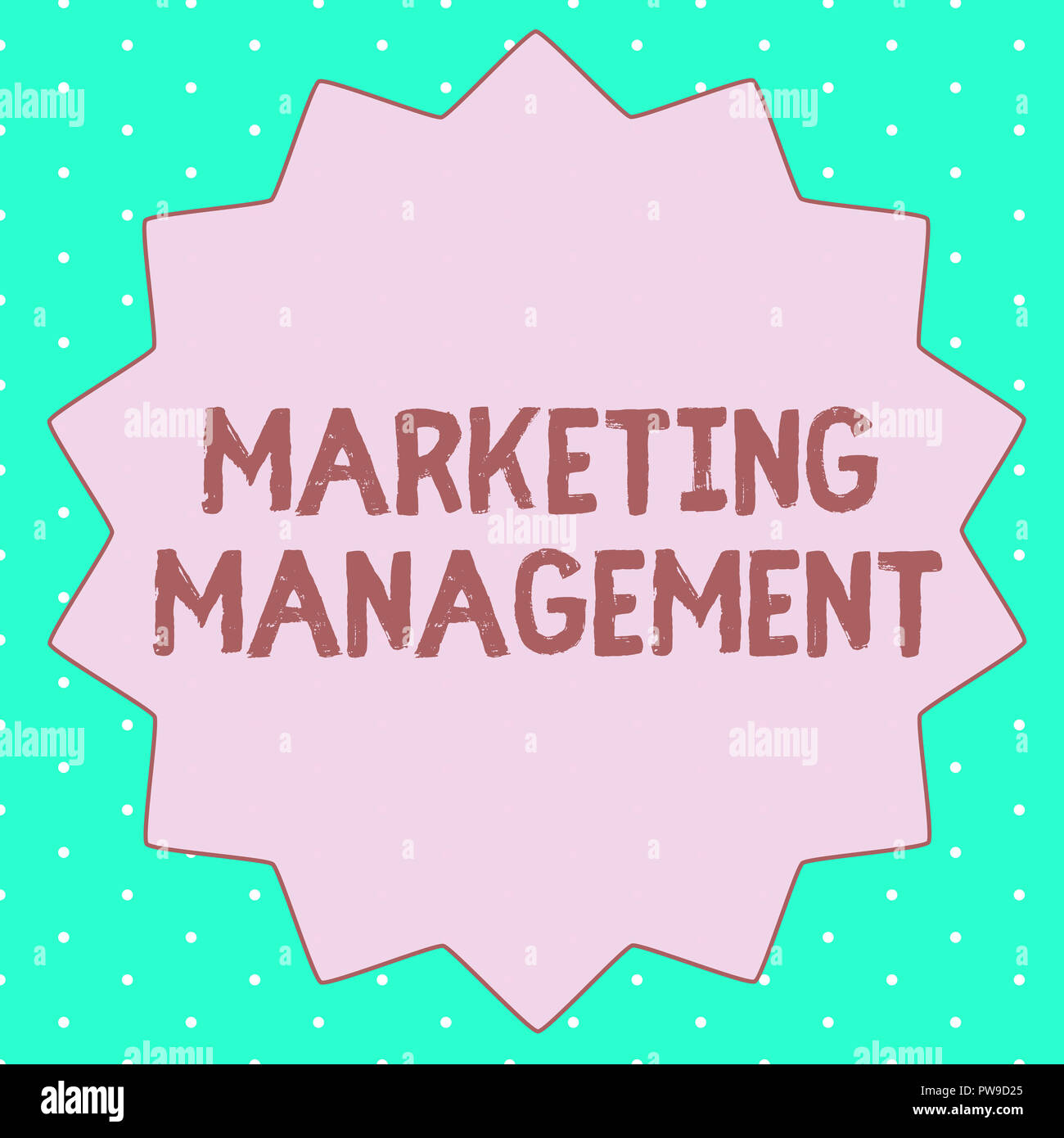 Text sign showing Marketing Management. Conceptual photo Develop ...
