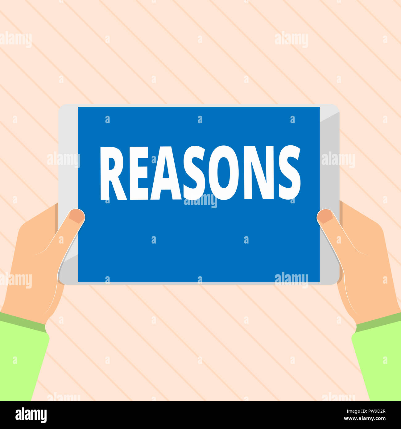 Word writing text Reasons. Business concept for Causes Explanations ...