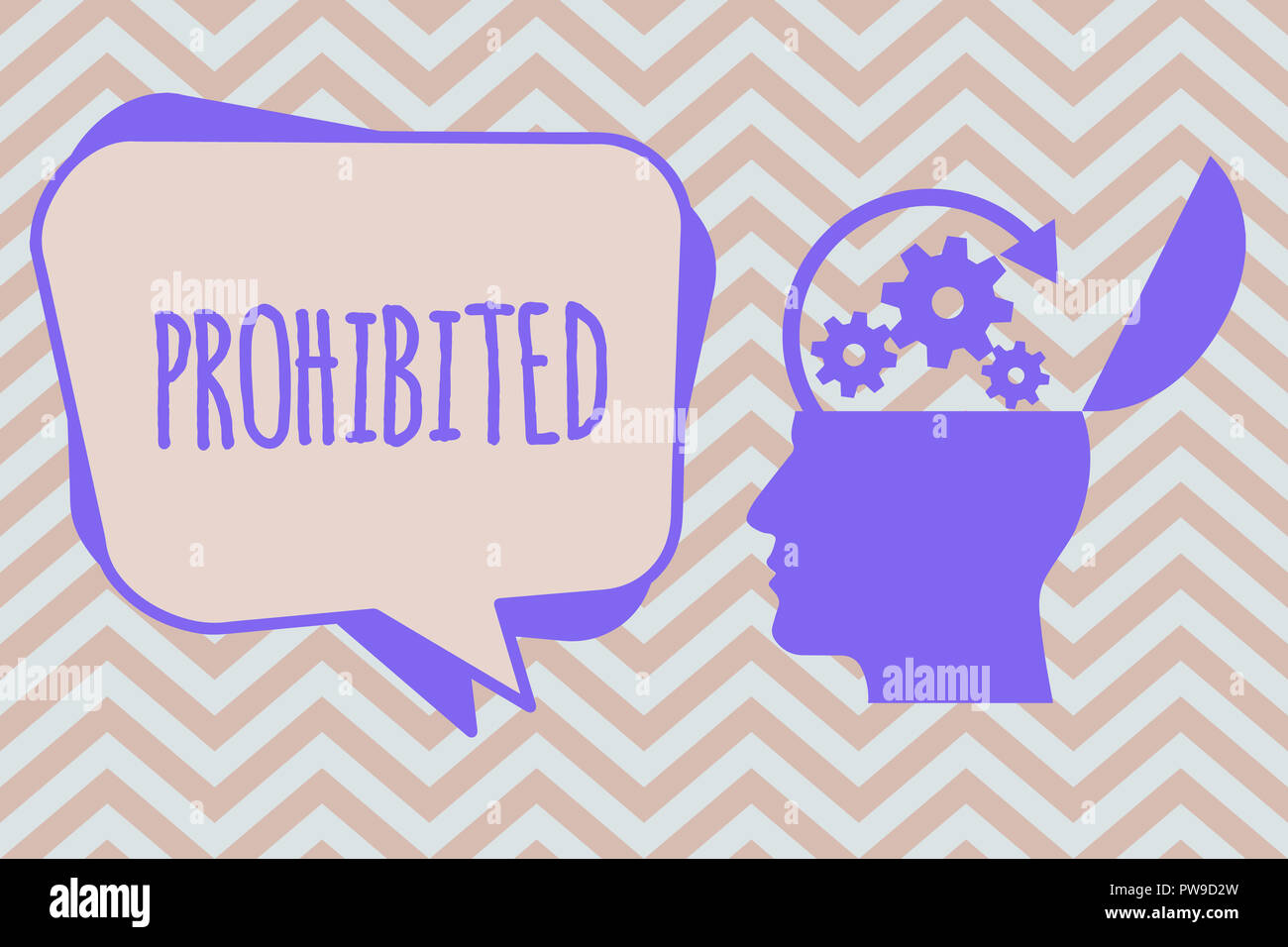 Word writing text Prohibited. Business concept for Something that has ...