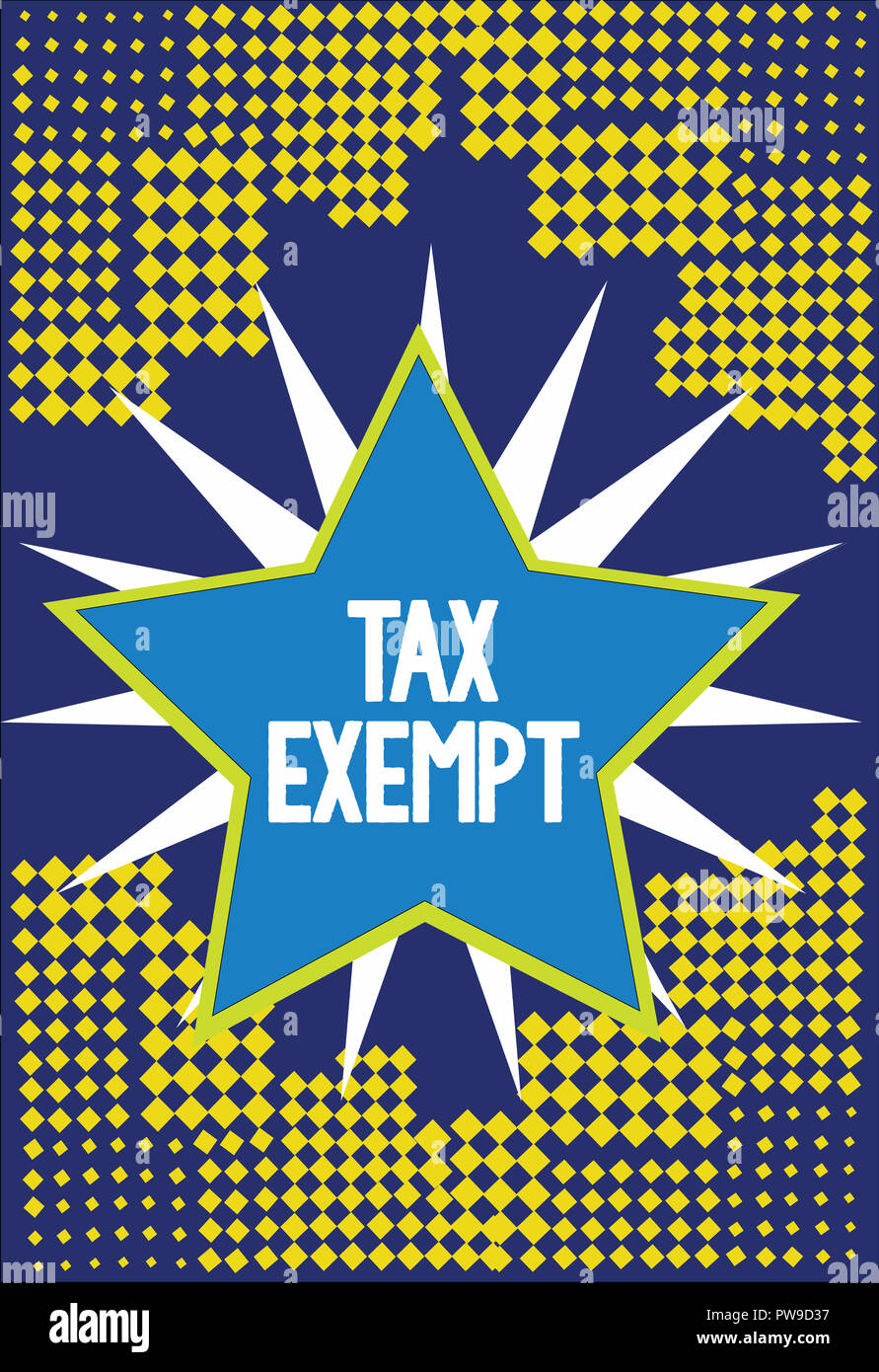 Handwriting text writing Tax Exempt. Concept meaning Income or ...