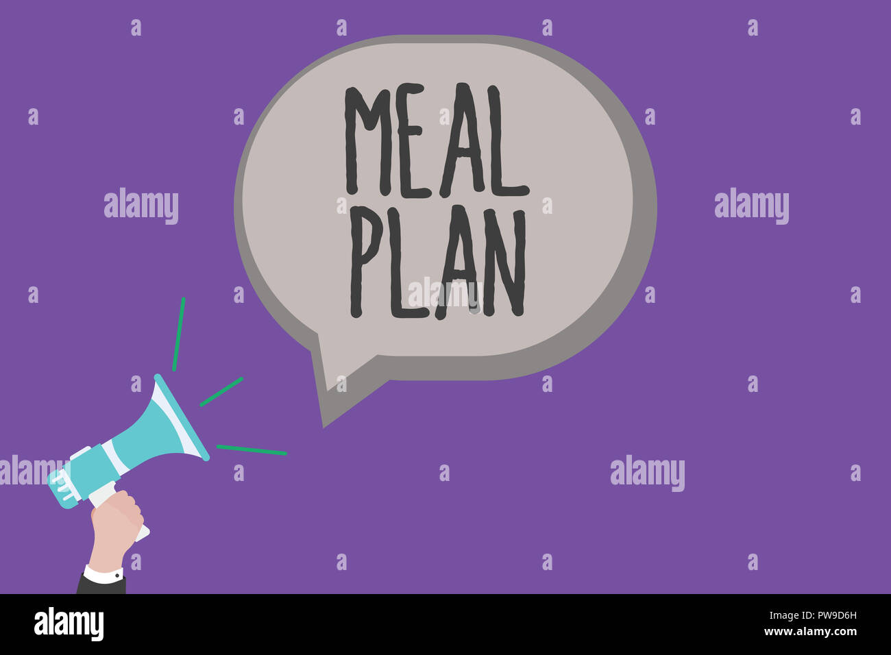 Handwriting text Meal Plan. Concept meaning arrangement scheme of what ...