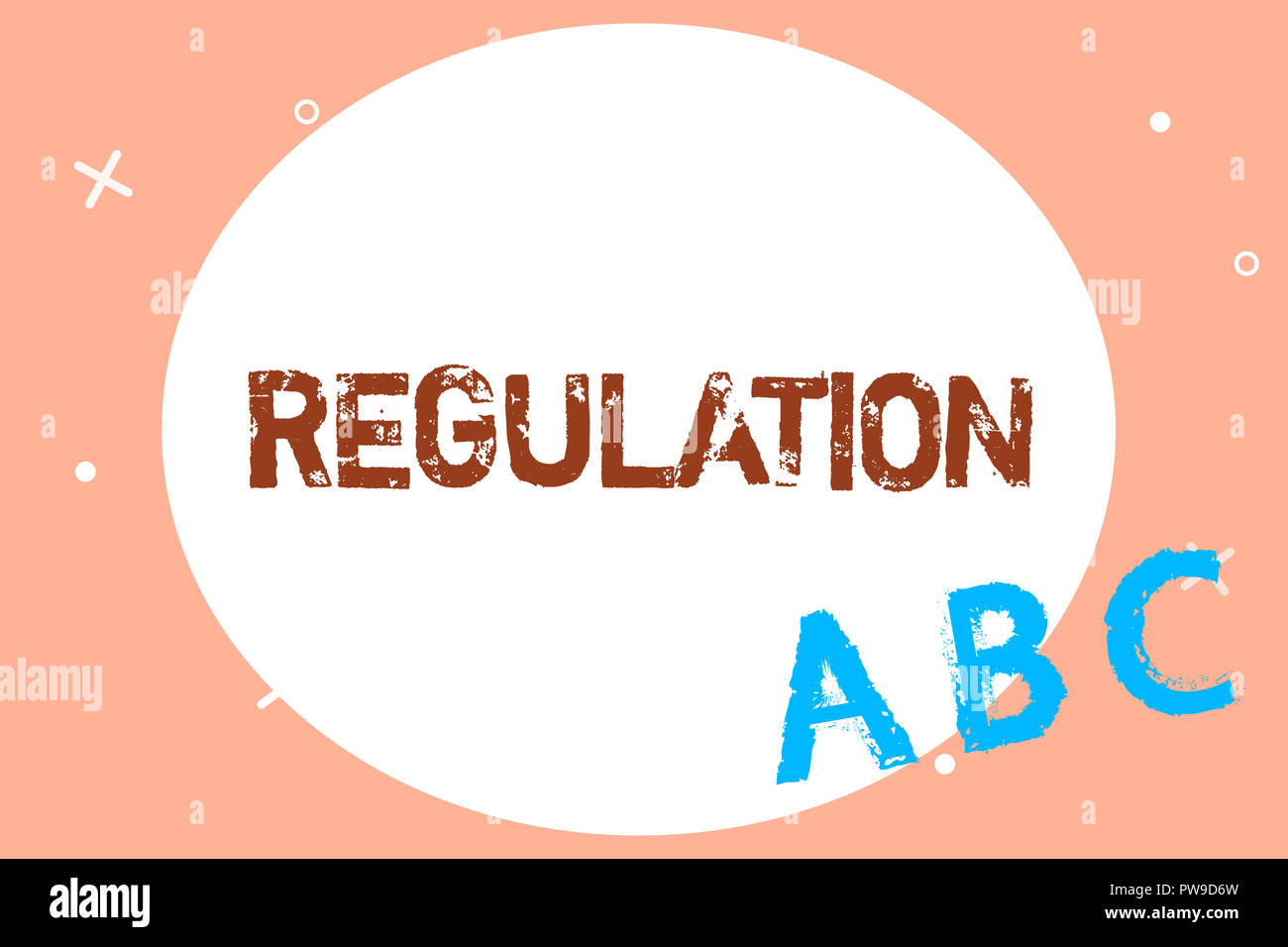 Text sign showing Regulation. Conceptual photo Rule law or directive ...