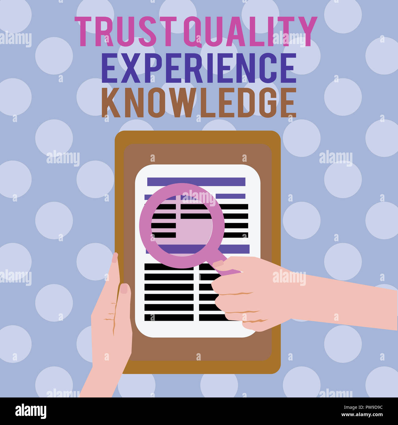 Text sign showing Trust Quality Experience Knowledge. Conceptual photo ...