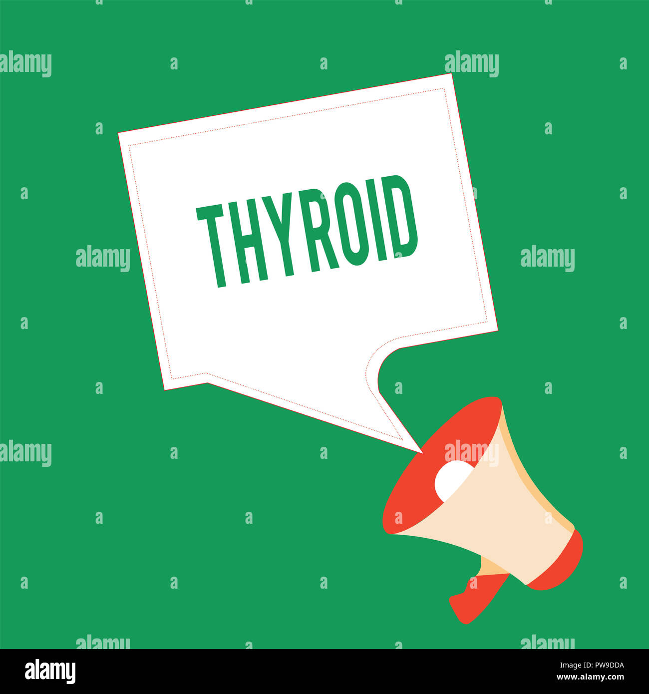 Handwriting text writing Thyroid. Concept meaning Gland in neck ...