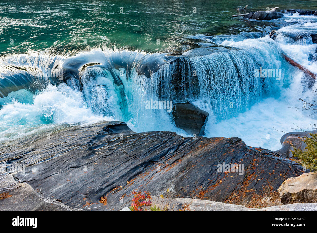Waterfall, Rearguard Falls Provincial Park, Fraser River, British ...
