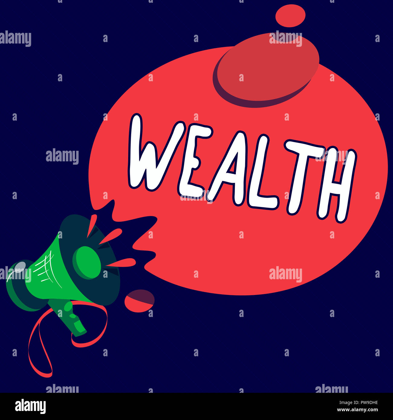 Writing note showing Wealth. Business photo showcasing Abundance of ...