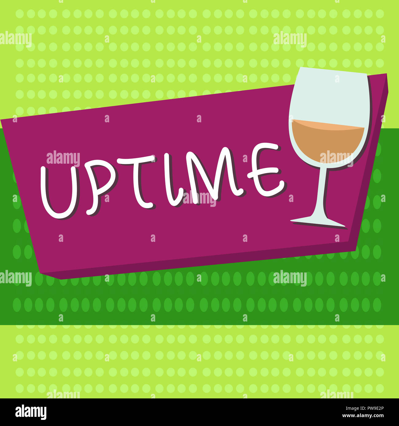 Handwriting text Uptime. Concept meaning time during which machine ...