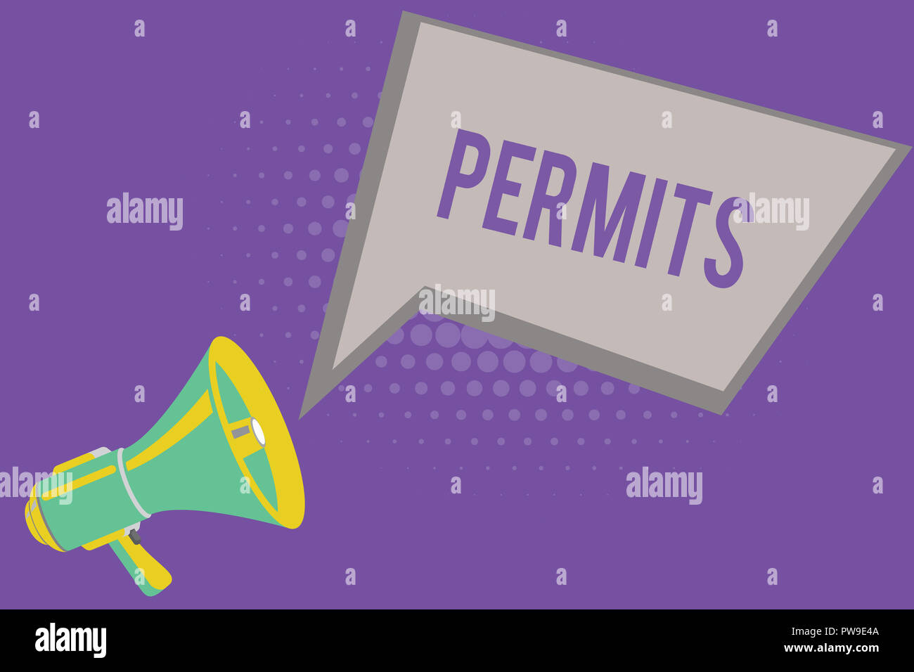 Text sign showing Permits. Conceptual photo Officially allow someone to ...
