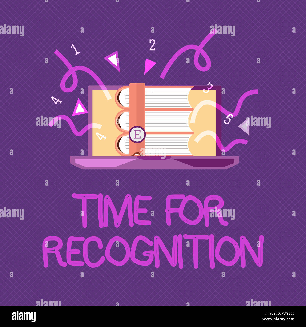 Handwriting text writing Time For Recognition. Concept meaning Acknowledgement Interval between ...