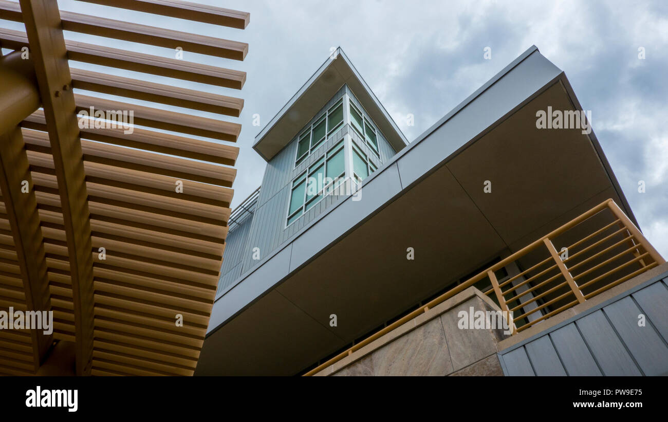 Modern dormitory building at the Colorado School of Mines in Golden ...