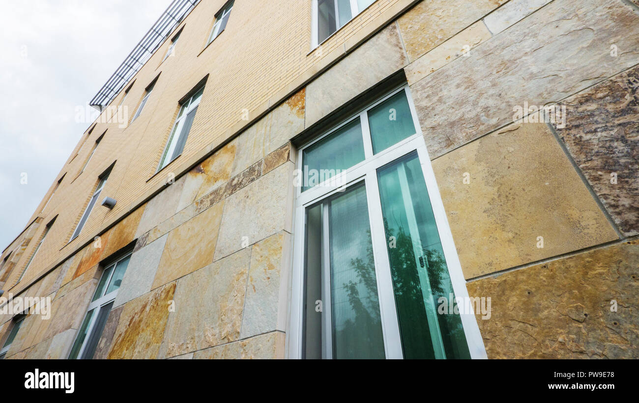 Modern dormitory building at the Colorado School of Mines in Golden ...