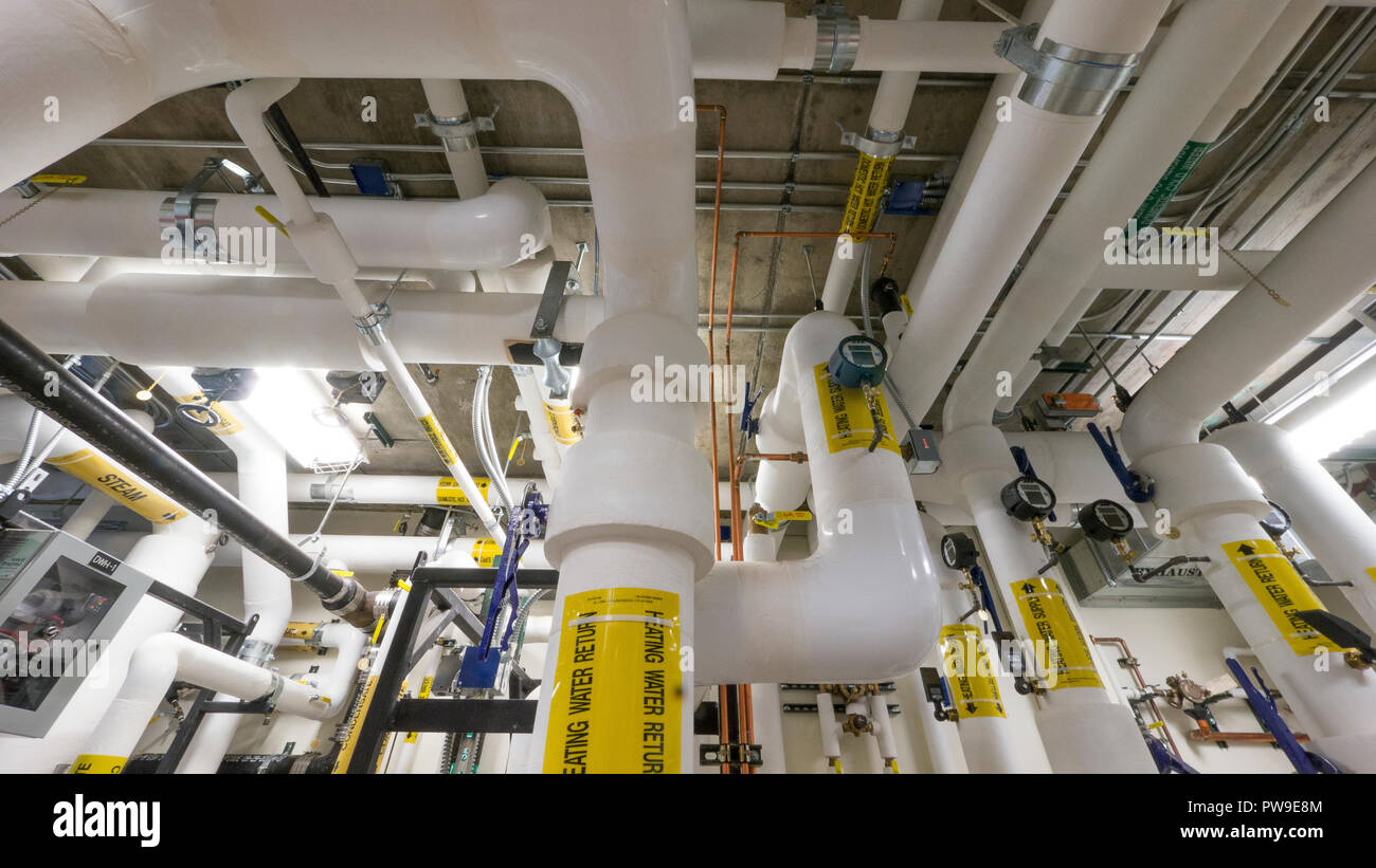 Heating and cooling system in a modern commercial building ... Heating and cooling system in a modern commercial building ...