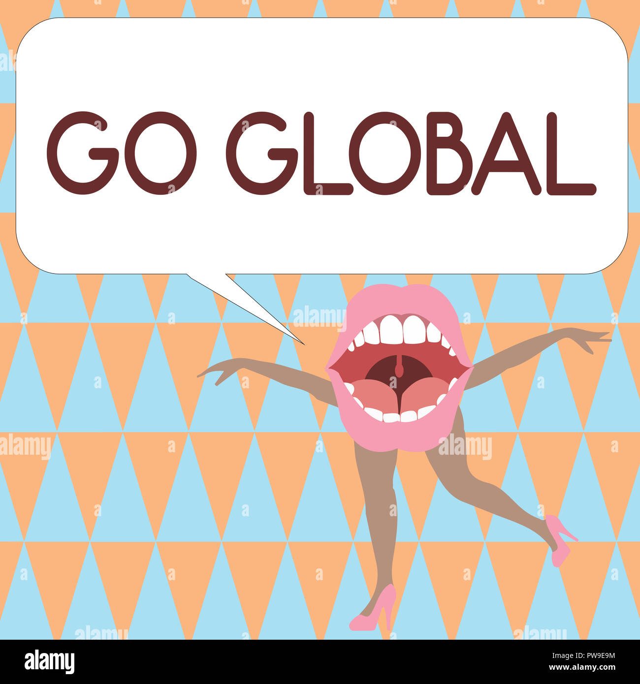 Text sign showing Go Global. Conceptual photo relating to or ...