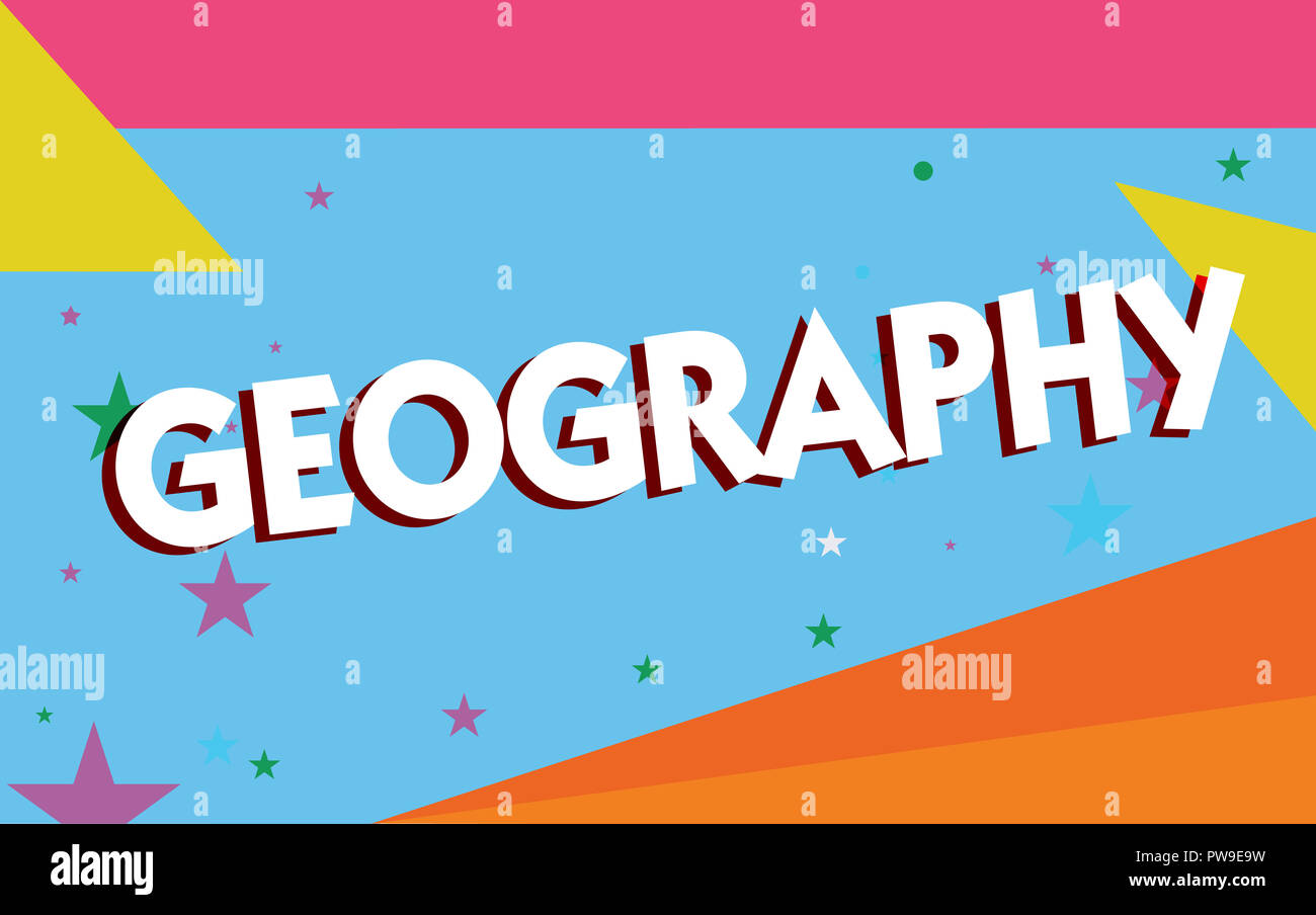 Text sign showing Geography. Conceptual photo study of physical ...