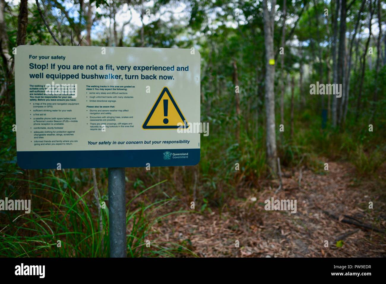 Very experienced bushwalker sign hi-res stock photography and images ...