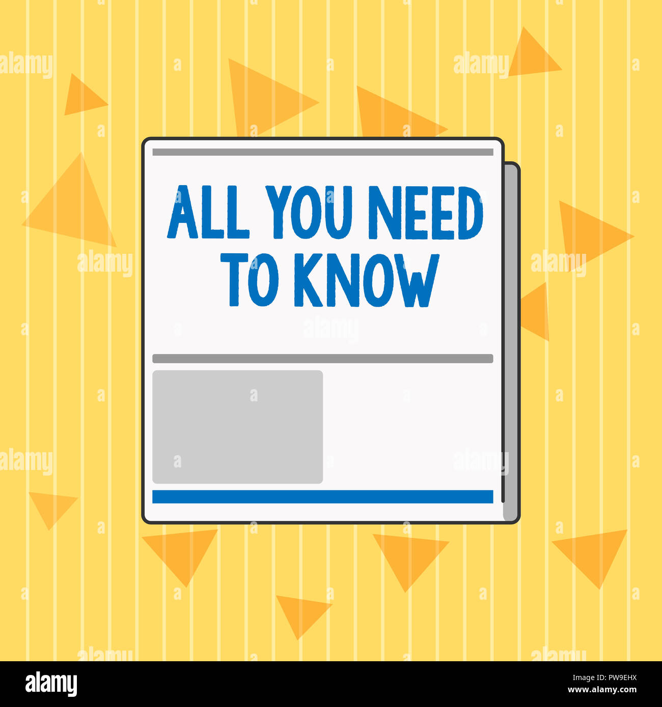 Handwriting text All You Need To Know. Concept meaning Tell only the ...