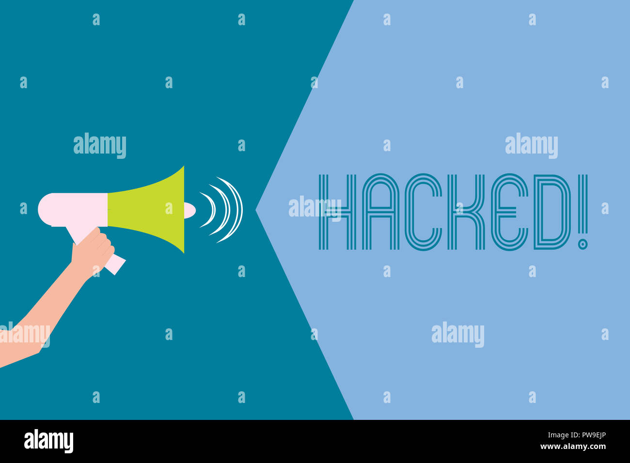 Word Writing Text Hacked Business Concept For Gain Unauthorized Access To Data In System Or