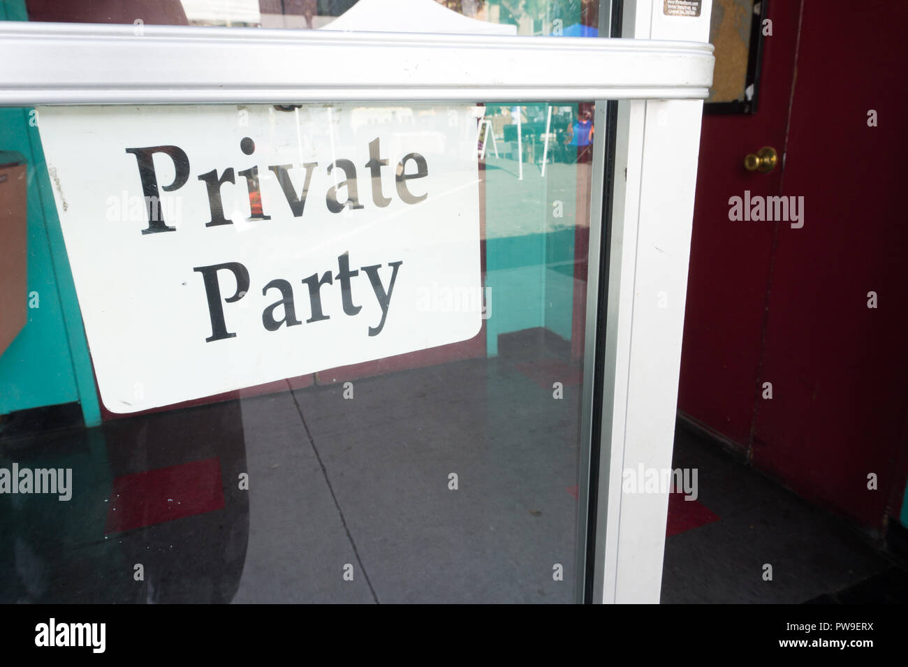 Private party sign hi-res stock photography and images - Alamy