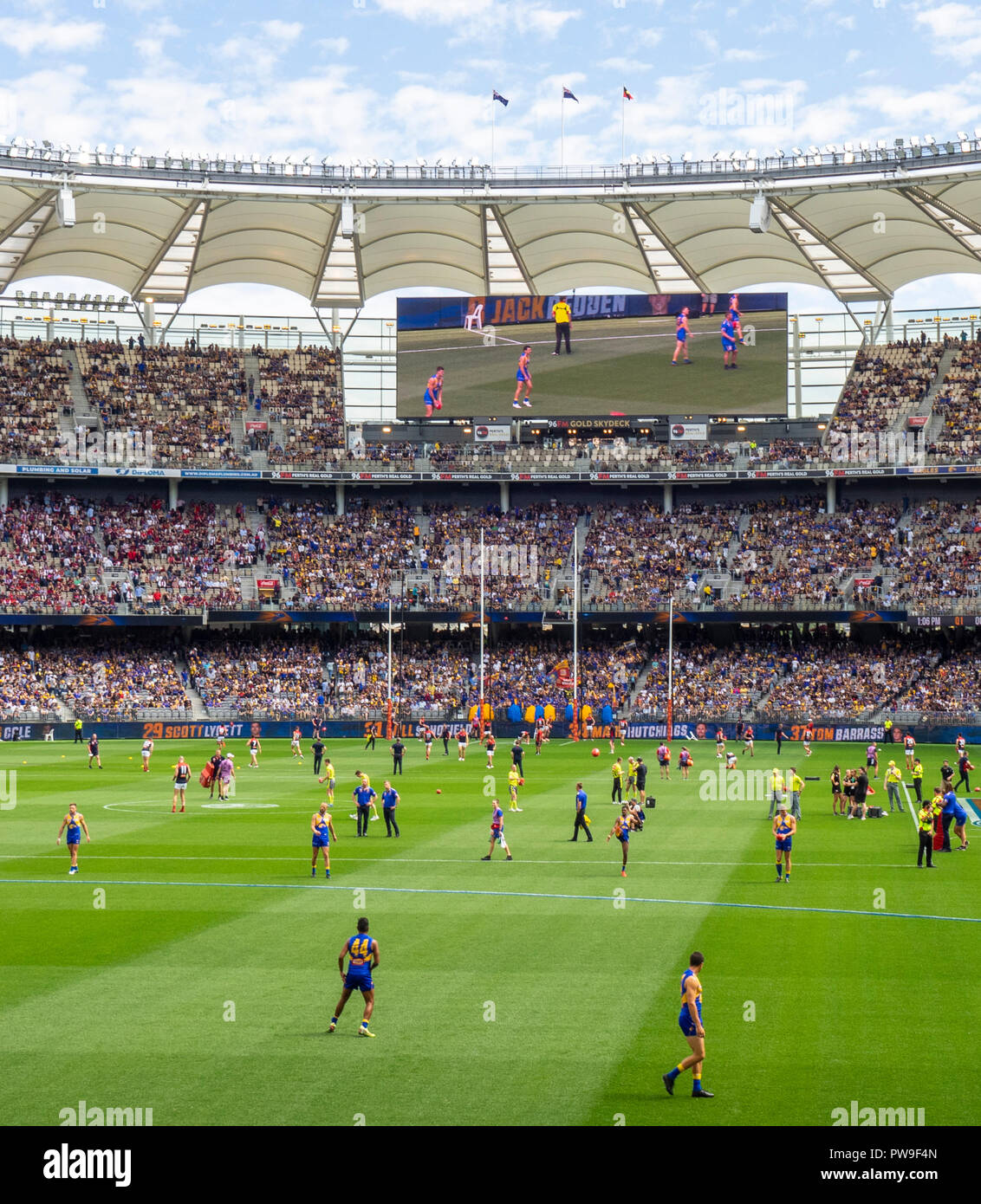 Melbourne Demons and West Coast Eagles Football Club at Optus Stadium ...