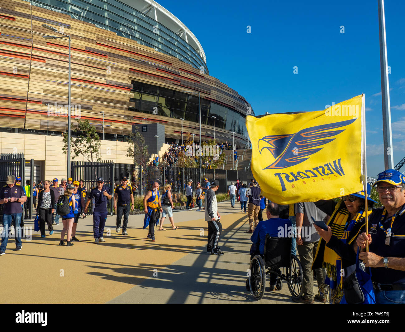 West Coast Eagles Football Club members fans and supporters at Optus ...