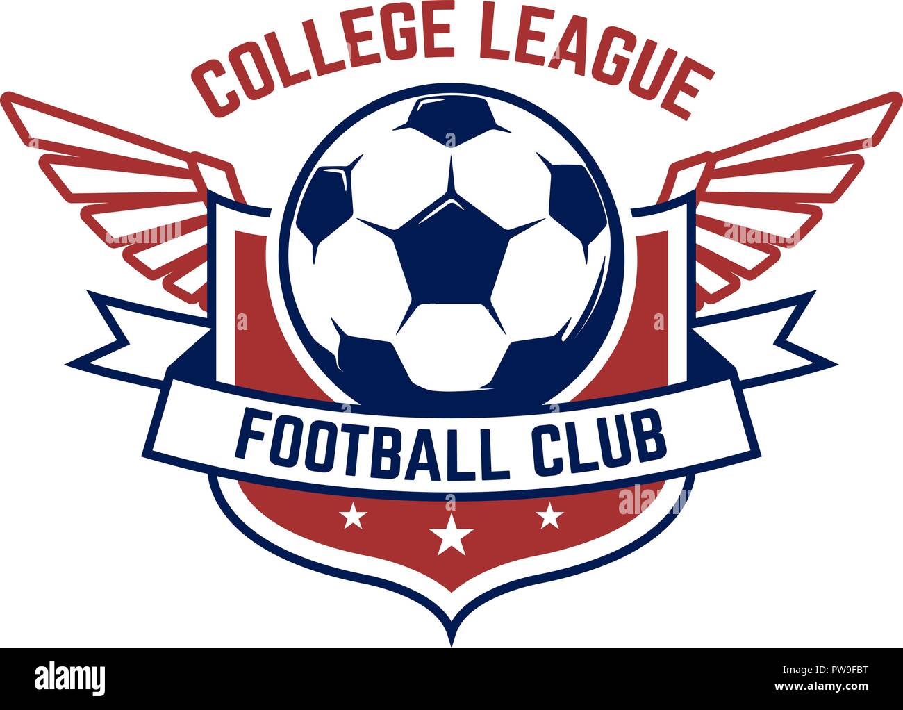 Set of varsity emblems hi-res stock photography and images - Alamy