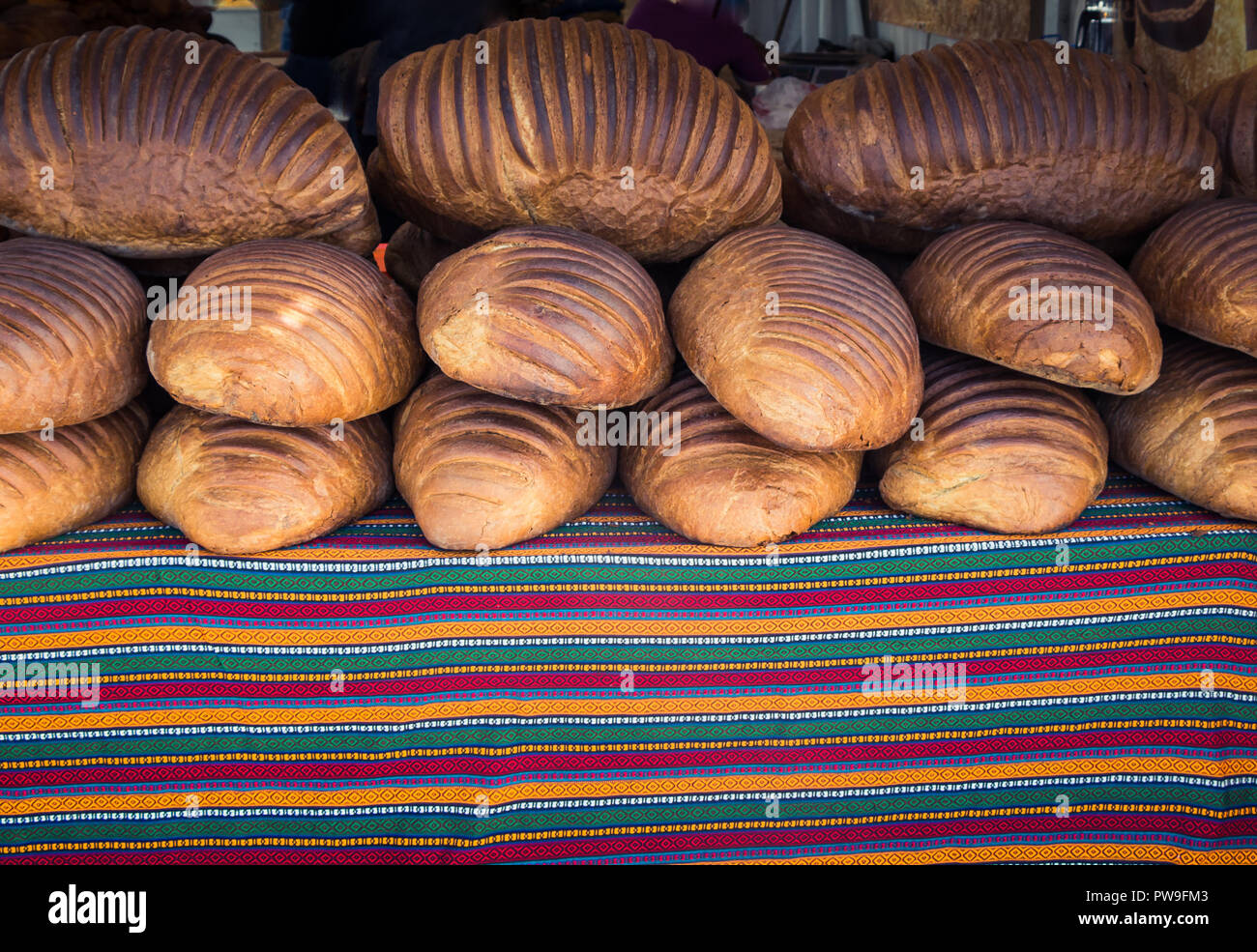 Traditional Turkish style made bread loaf Stock Photo - Alamy