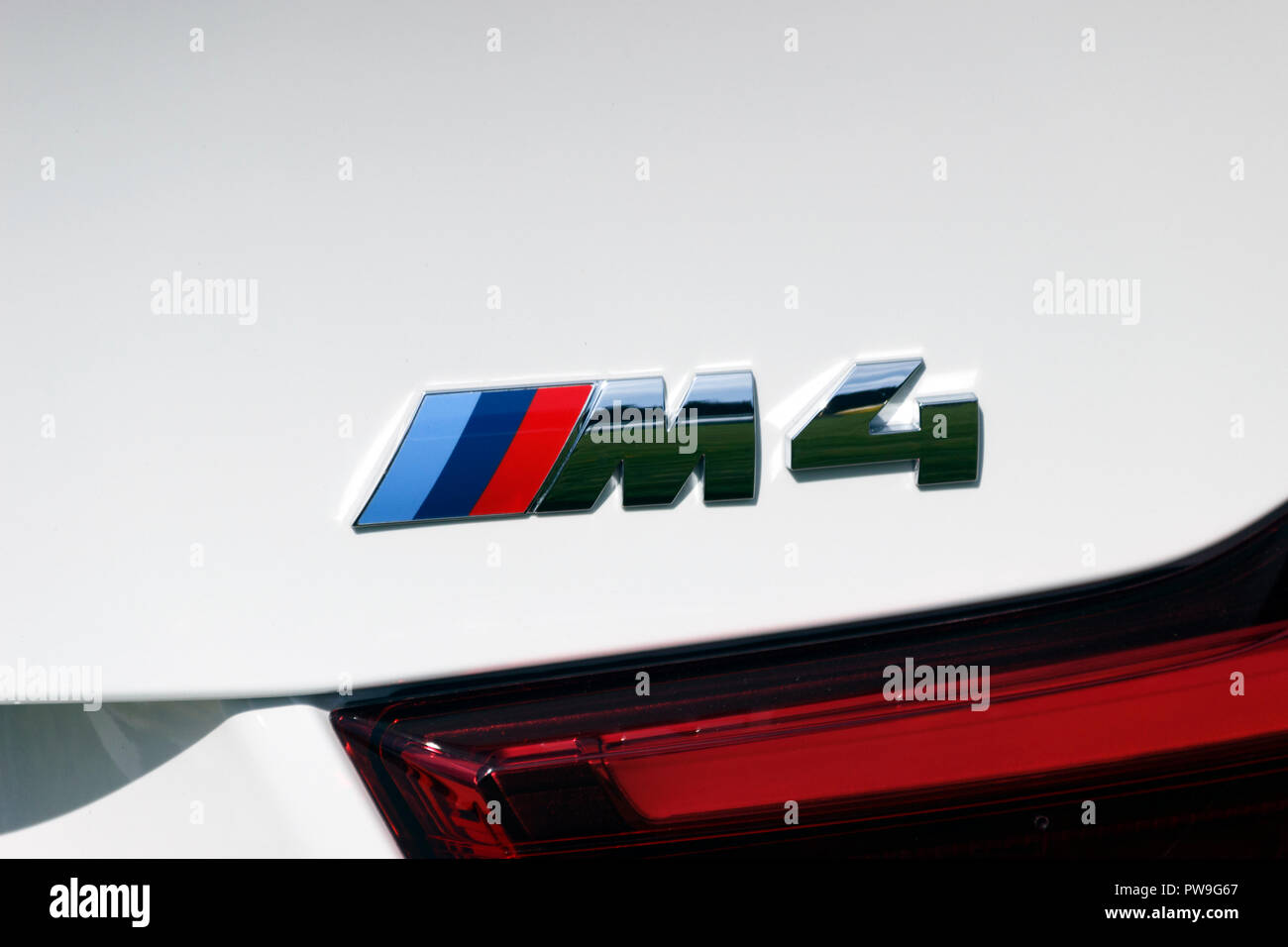 BMW M4 Badge Stock Photo - Alamy