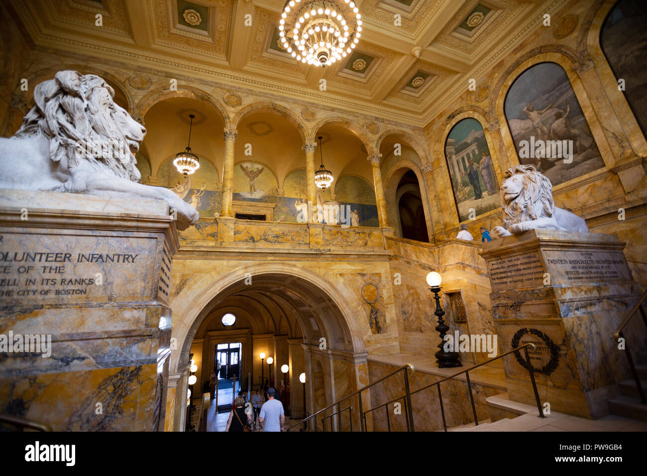 Boston public library interior hi-res stock photography and images - Alamy