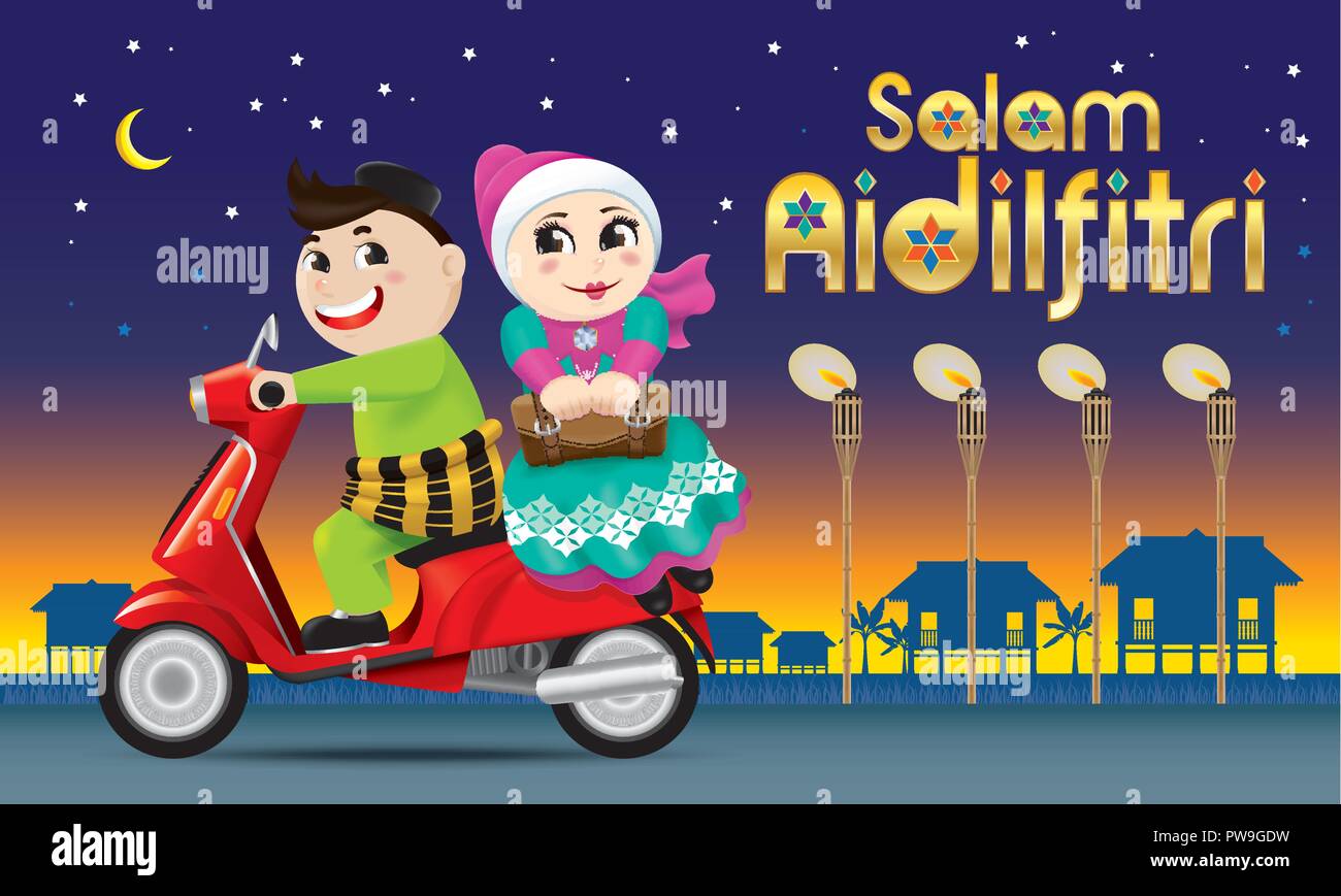 A couple is on the way back to their hometown, ready to celebrate Raya ...