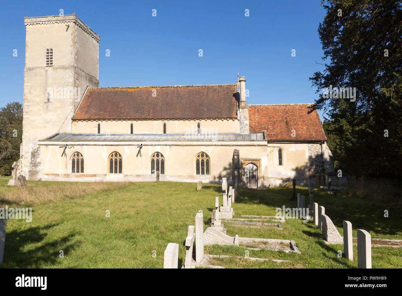 Church of All Saints, Netheravon, Wiltshire, England, UK Stock Photo ...