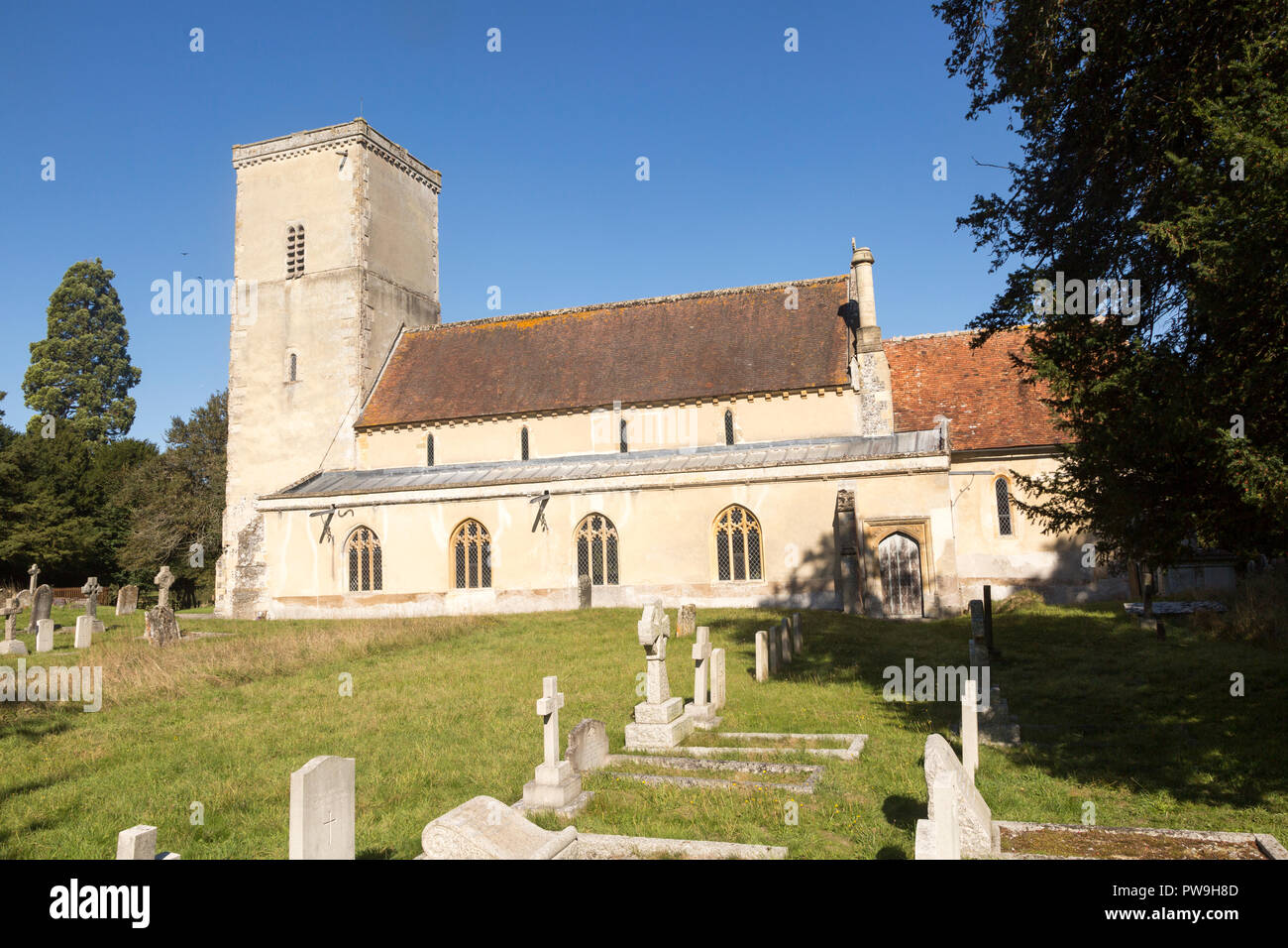 Church of All Saints, Netheravon, Wiltshire, England, UK Stock Photo ...
