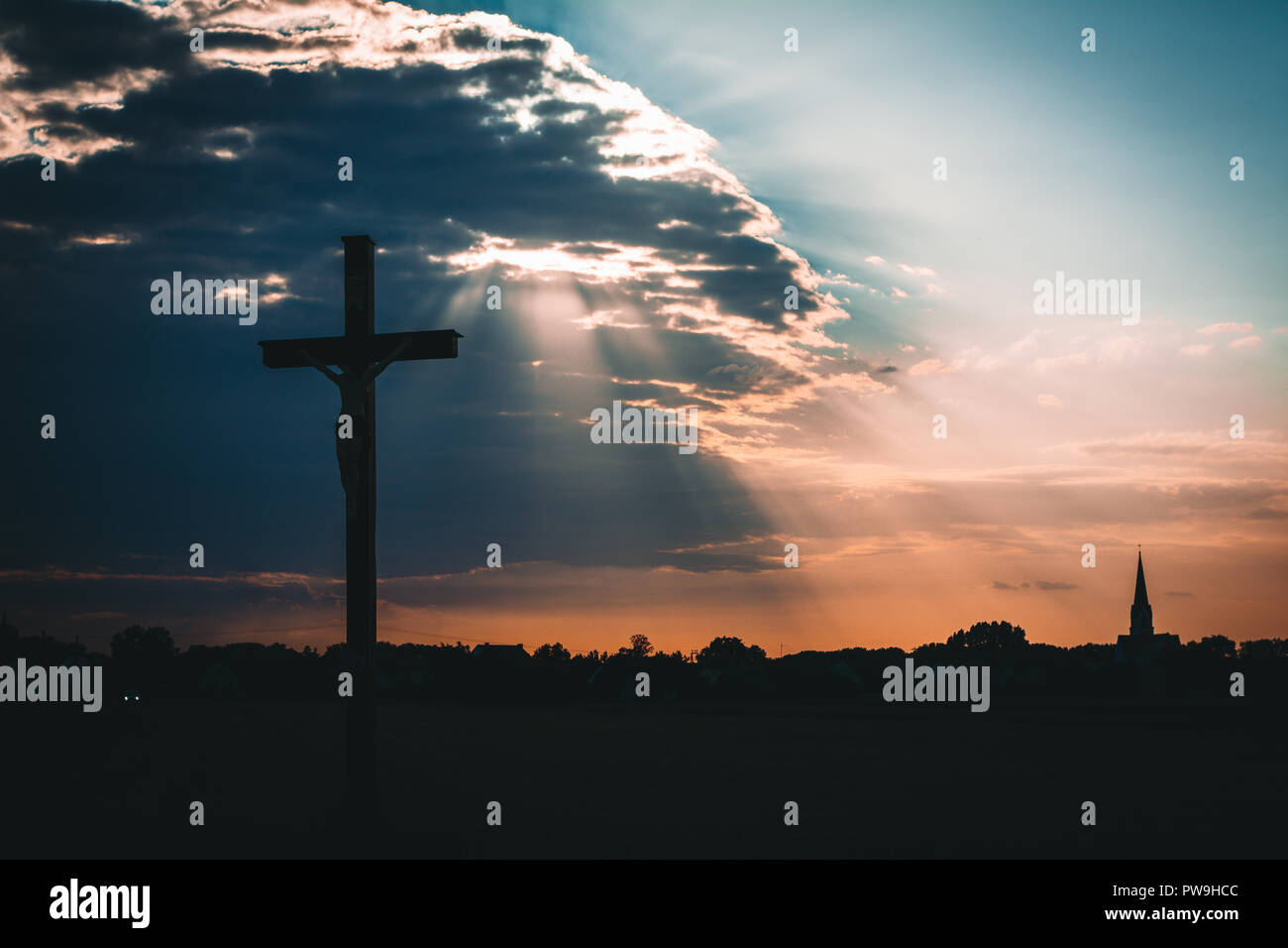 Christ at sunset hi-res stock photography and images - Alamy