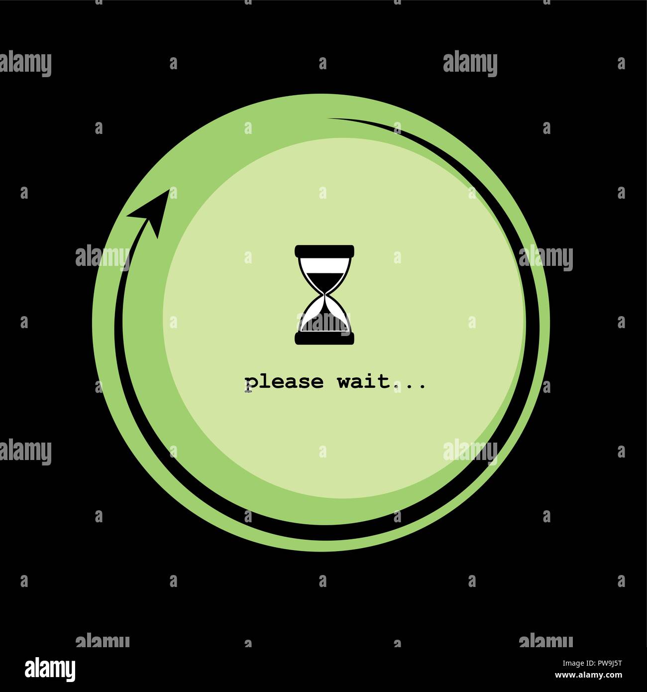 Loading symbol in green Stock Vector Images - Alamy