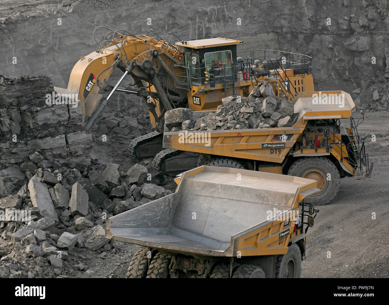 A Caterpillar 6030 range of hydraulic face shovels and excavators ...