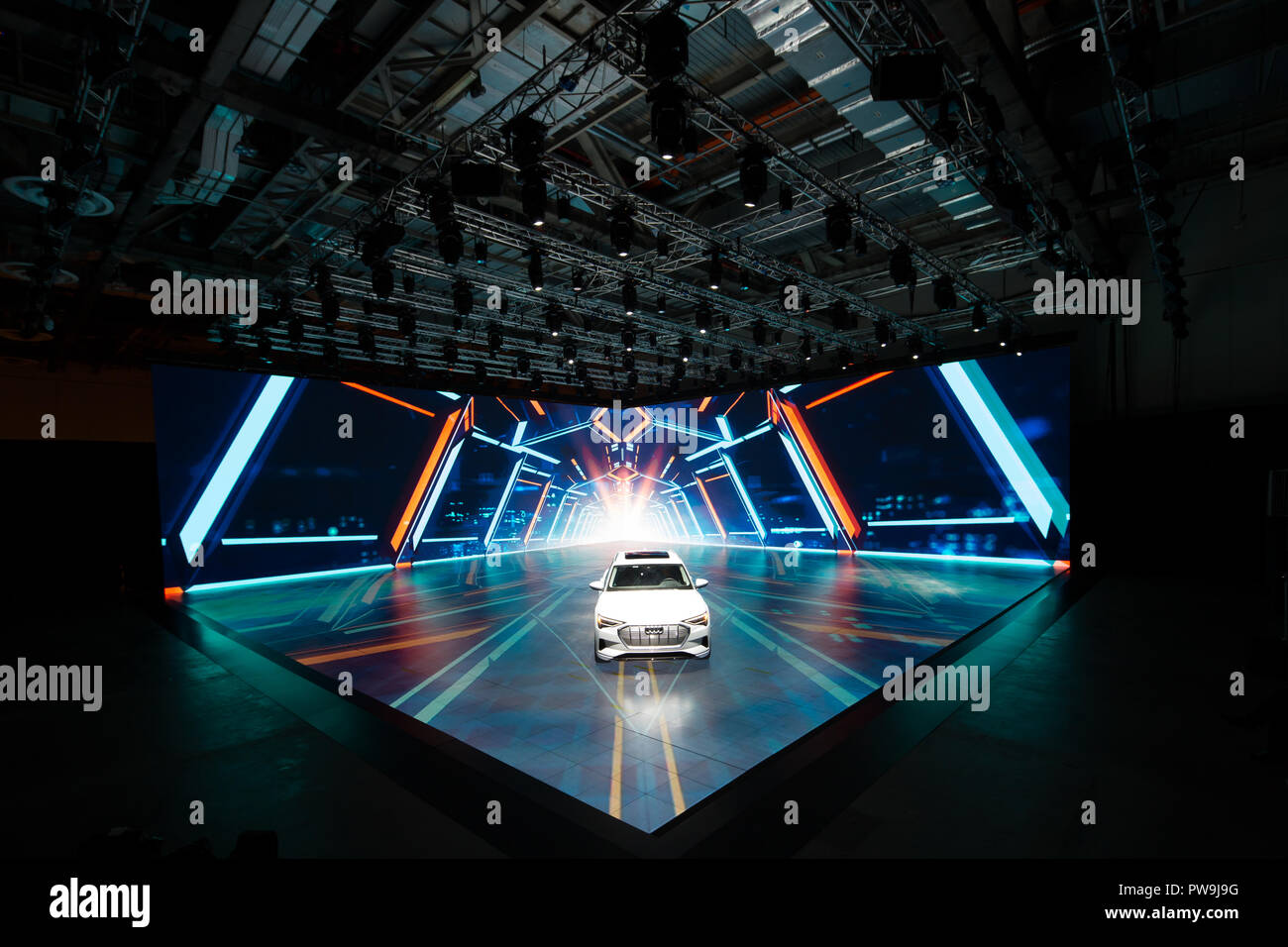 Showcasing a series of Audi cars at Audi Brand Experience Singapore ...