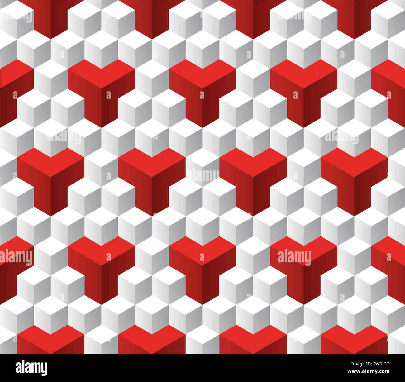 Seamless 3d isometric cube pattern background texture Stock Photo - Alamy
