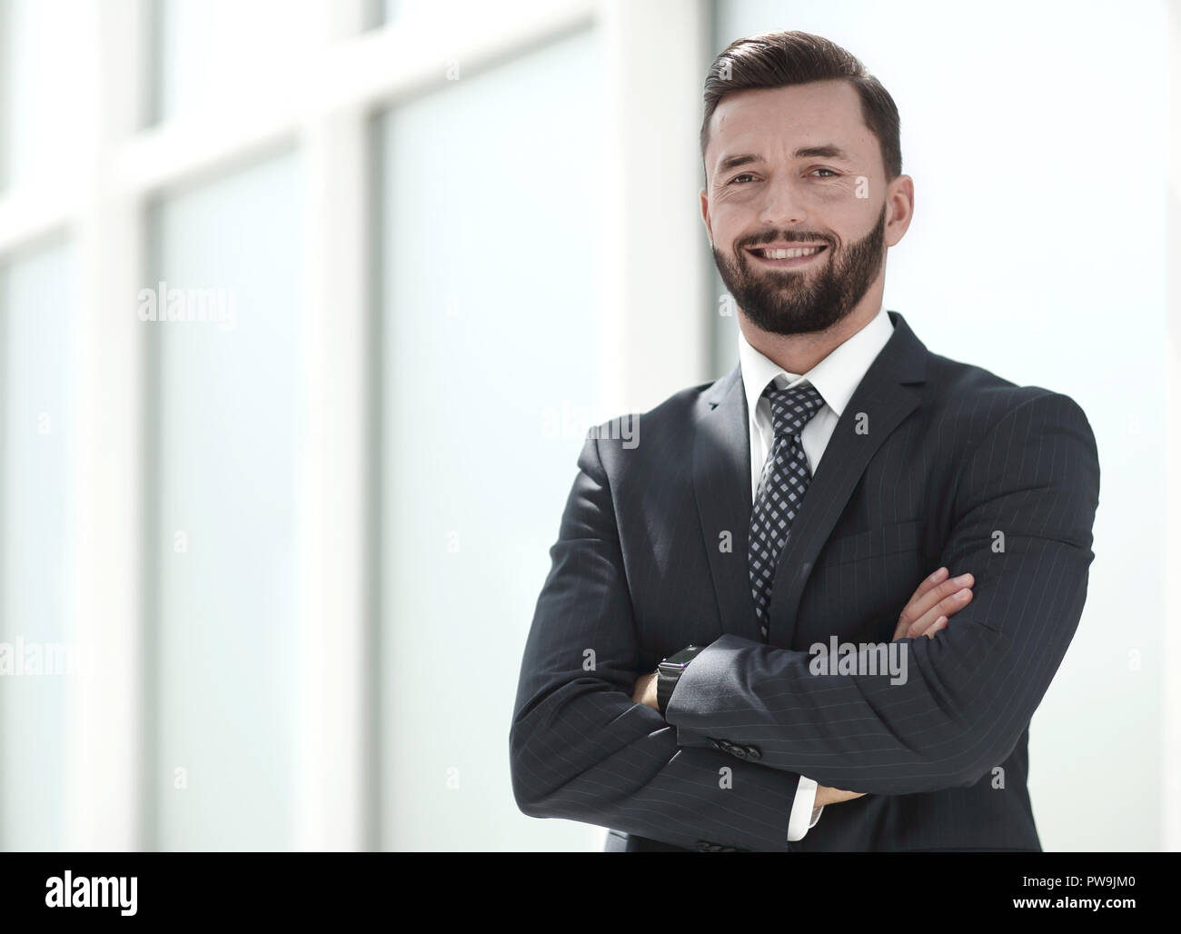 portrait of a smiling successful businessman Stock Photo - Alamy