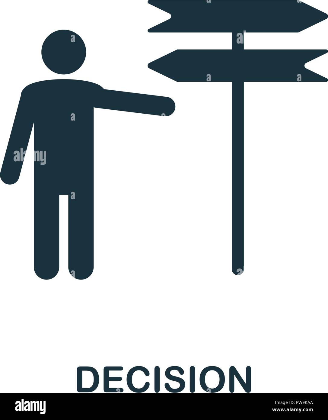 Decision icon. Monochrome style design from business ethics icon ...