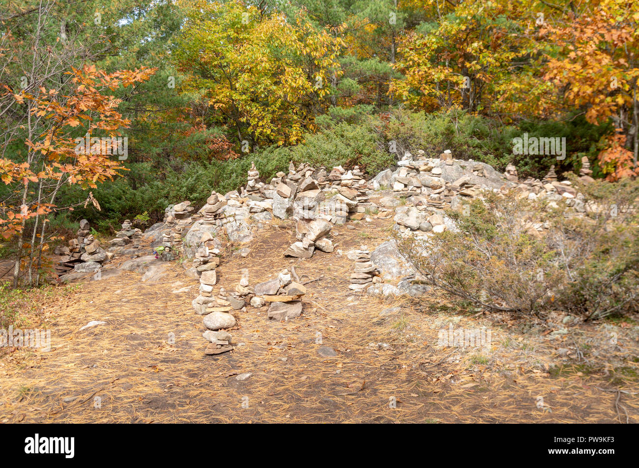 Hiking the Eagle Nest Lookout Trail in Calabogie Ontario Stock Photo ...