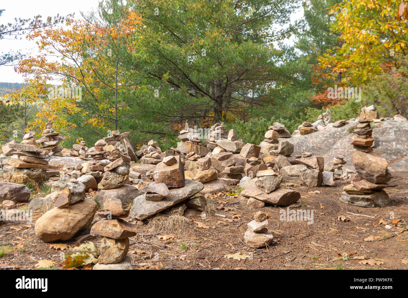 Hiking the Eagle Nest Lookout Trail in Calabogie Ontario Stock Photo ...