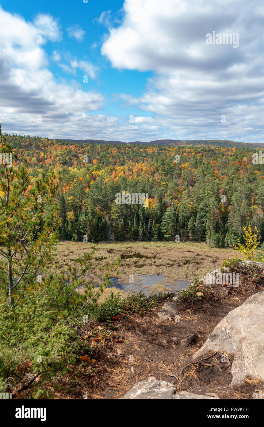 Hiking the Eagle Nest Lookout Trail in Calabogie Ontario Stock Photo ...