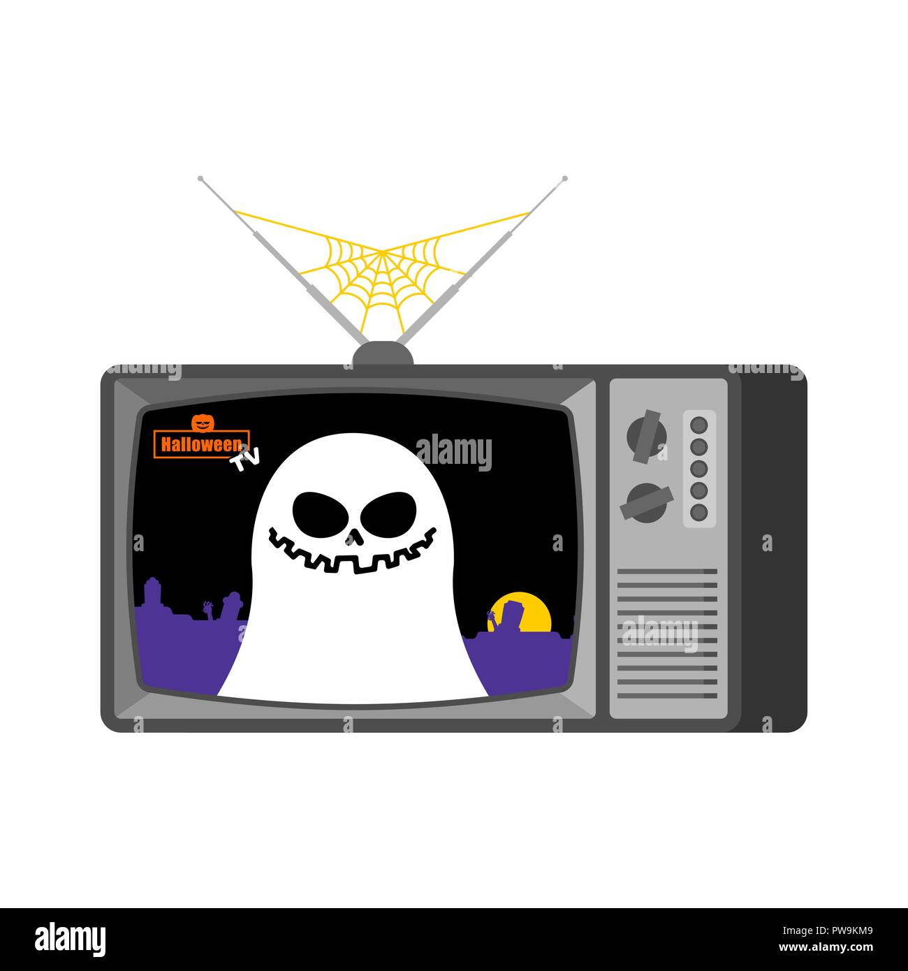 Halloween news old tv. Ghost broadcasting journalist. spook Anchorman ...