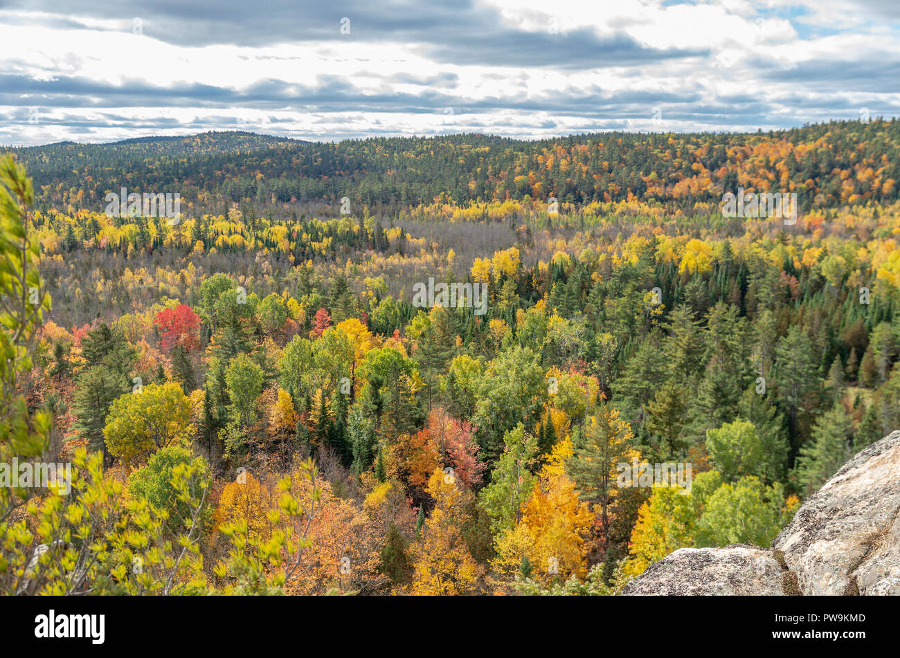 Hiking the Eagle Nest Lookout Trail in Calabogie Ontario Stock Photo ...