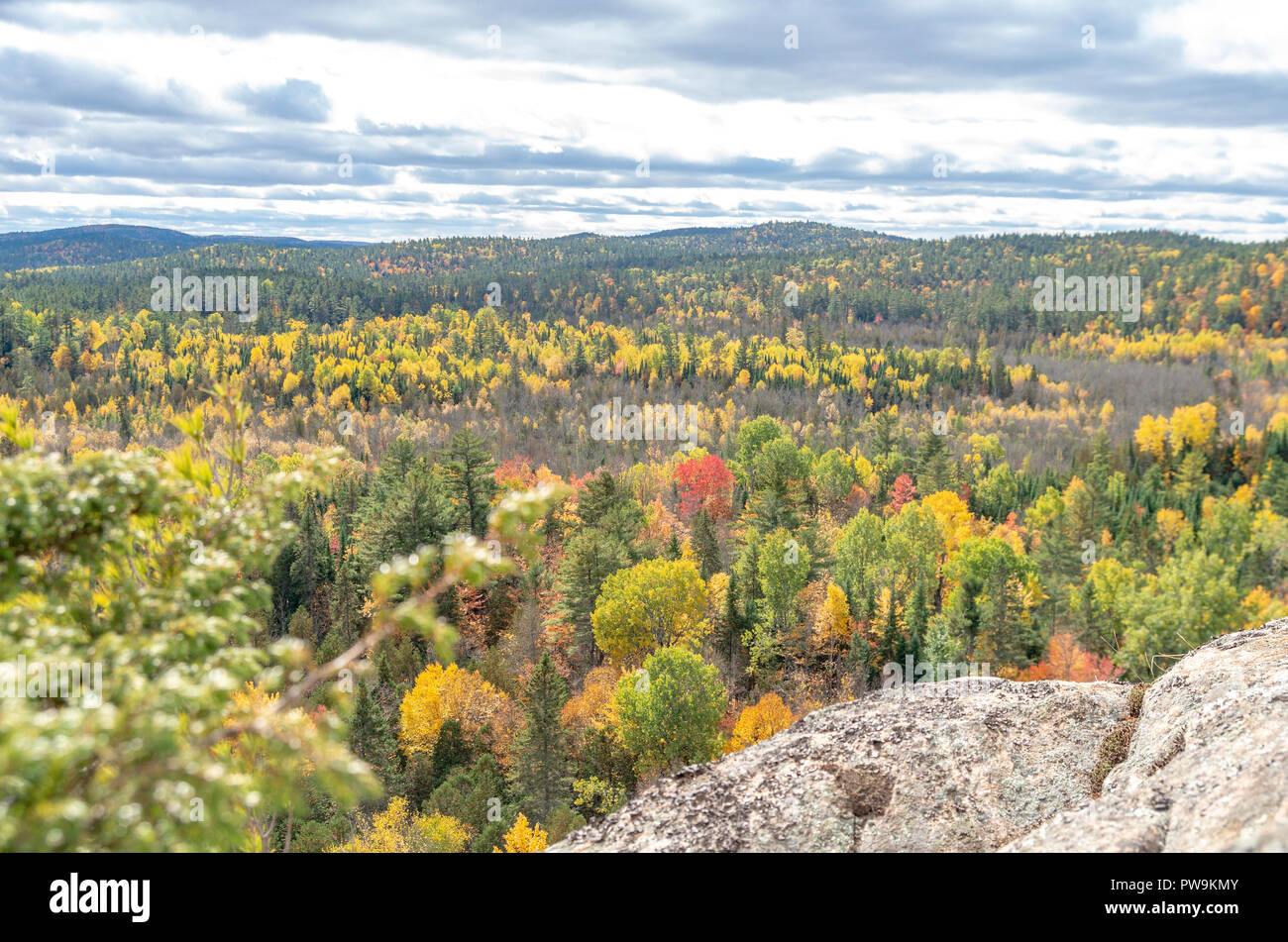 Hiking the Eagle Nest Lookout Trail in Calabogie Ontario Stock Photo ...