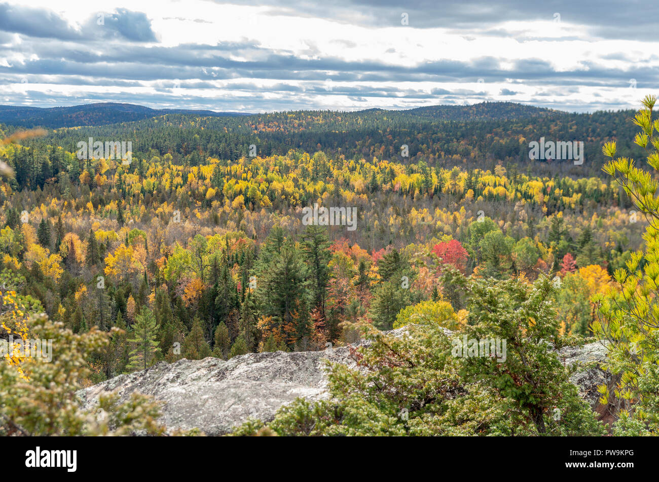 Hiking the Eagle Nest Lookout Trail in Calabogie Ontario Stock Photo ...