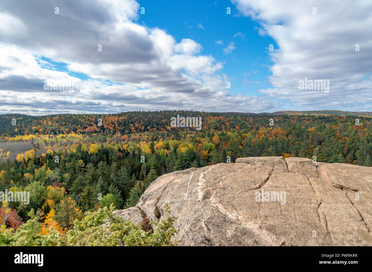 Hiking the Eagle Nest Lookout Trail in Calabogie Ontario Stock Photo ...
