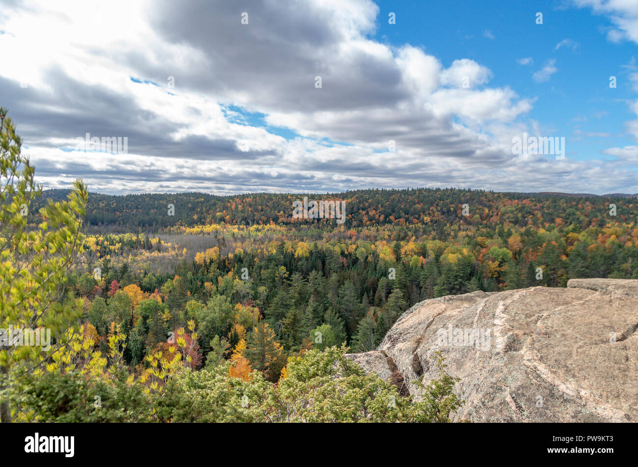 Hiking the Eagle Nest Lookout Trail in Calabogie Ontario Stock Photo ...