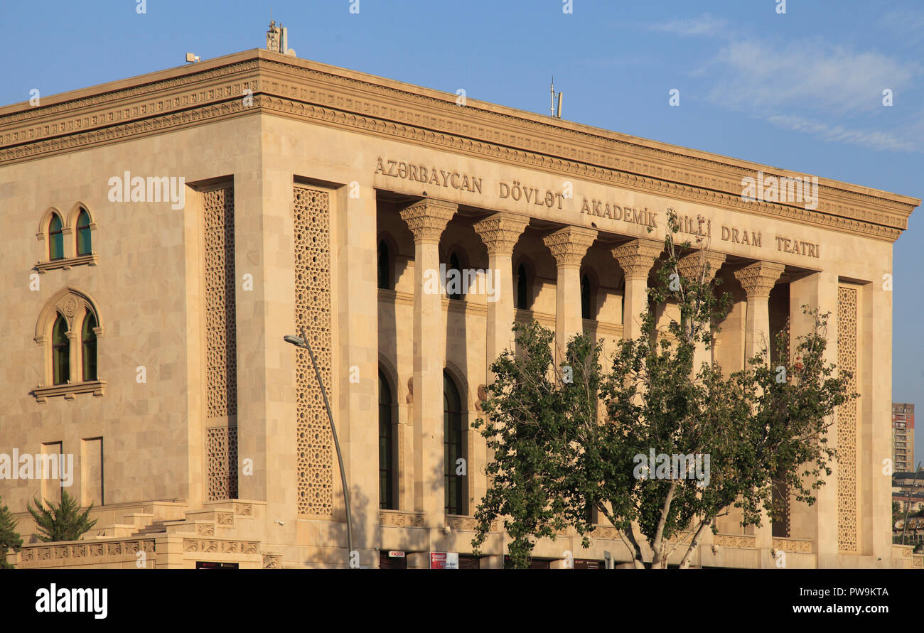 Azerbaijan; Baku, State Academic Drama Theater Stock Photo - Alamy