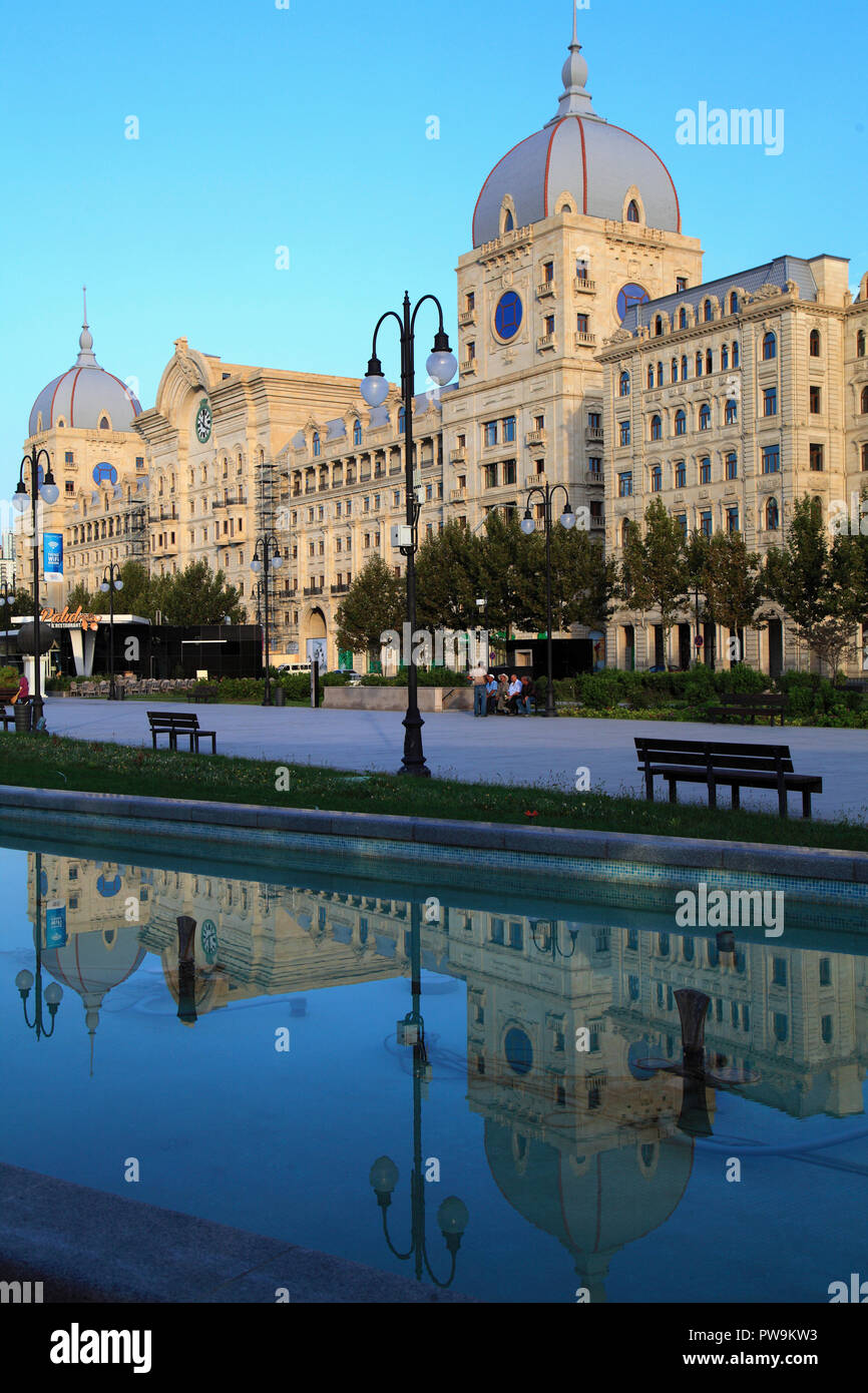 Azerbaijan; Baku, Fuzuli Street, historic architecture Stock Photo - Alamy